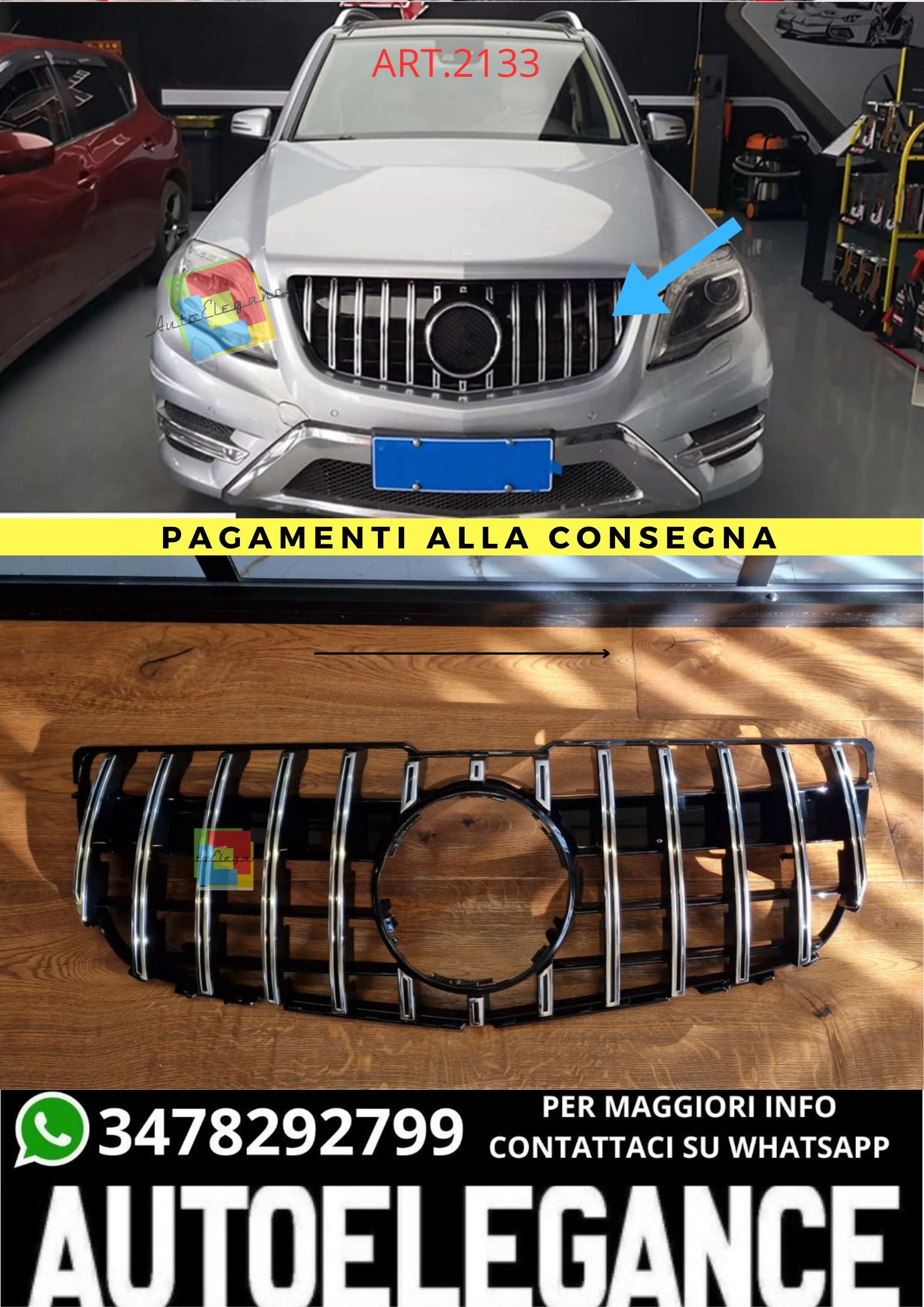 🔥2133 GRIGLIA GLK X204 2012-2015 LIFT LOOK GT CROMATA🔥 ...