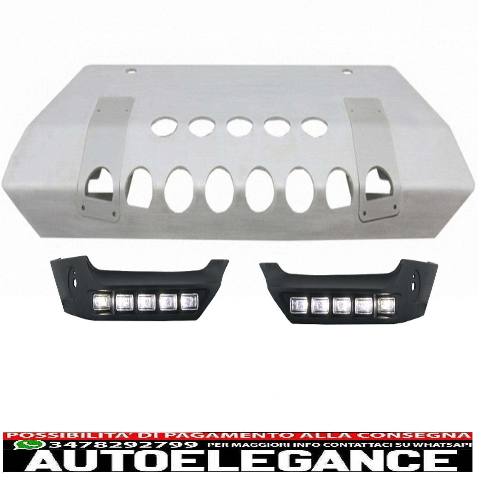 body kit spoiler paraurti anteriore led drl piastra paramotore off roa