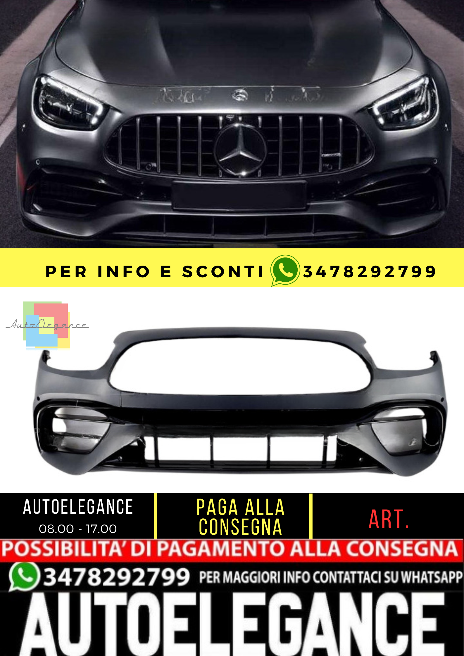 🔥Paraurti anteriore E63 AMG Look per Mercedes Classe E (W213) 🔥 ...