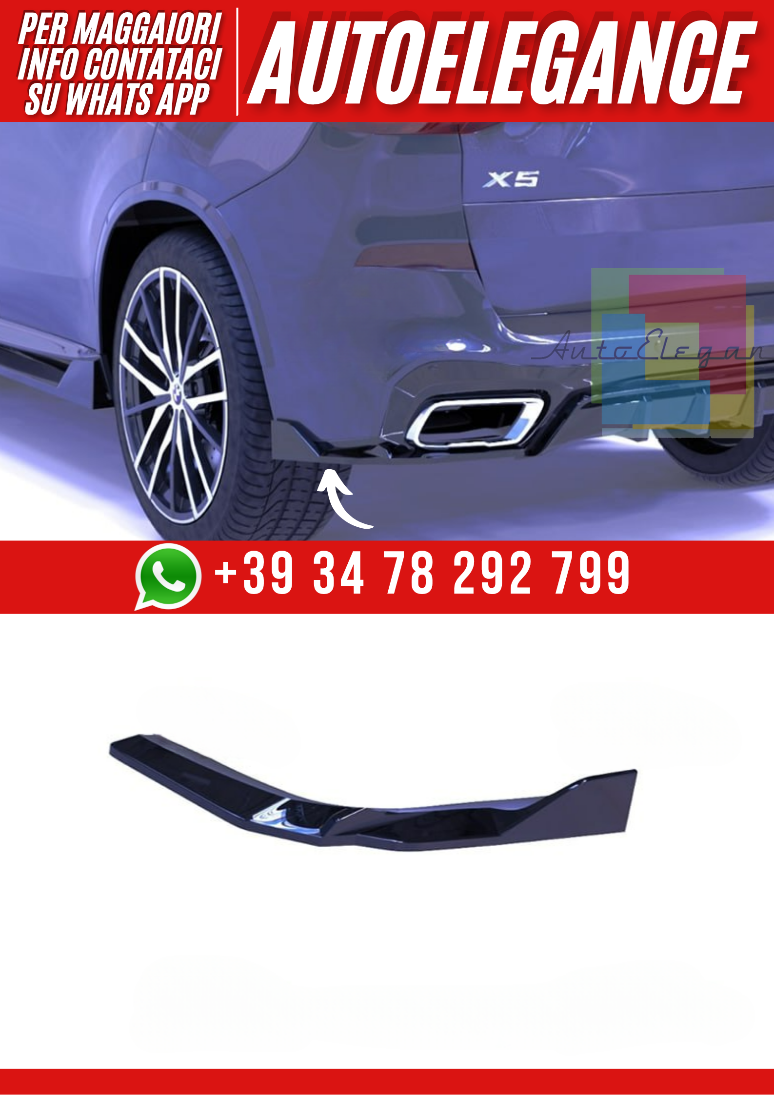💕Flap posteriori BMW G05 2019+ - Flap/Rear Side, A Pex X5M Sport V1 St ...