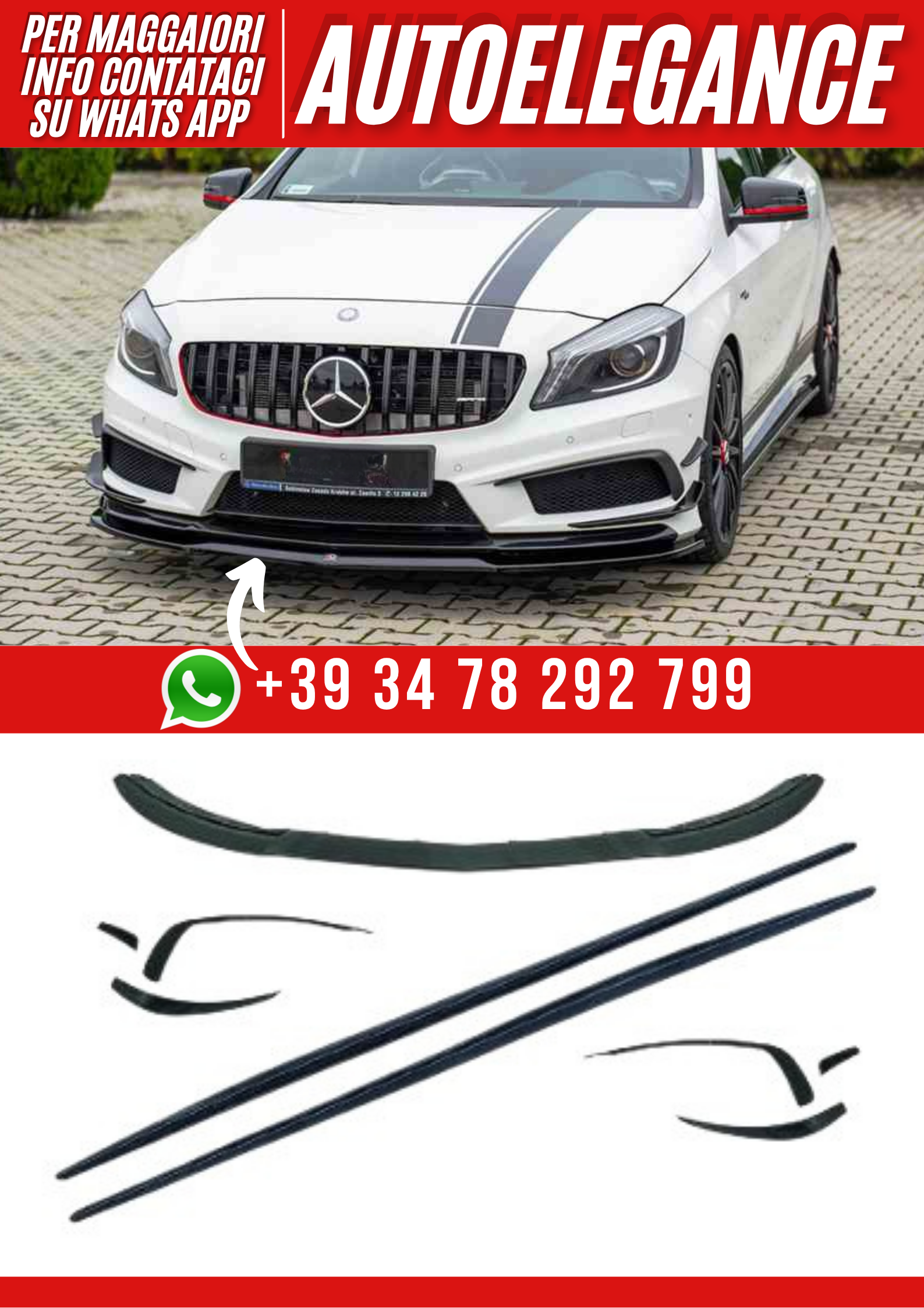 💕splitter + flap + sottominigonne w176 12-15 amg packet 💕 ...