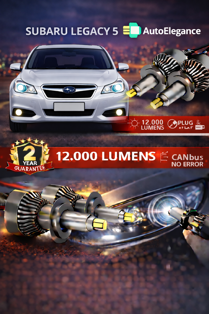 KIT LED Subaru LEGACY 5ANABAGLIANTI H7 CANBUS Bianco 6500K 360 gradi ...