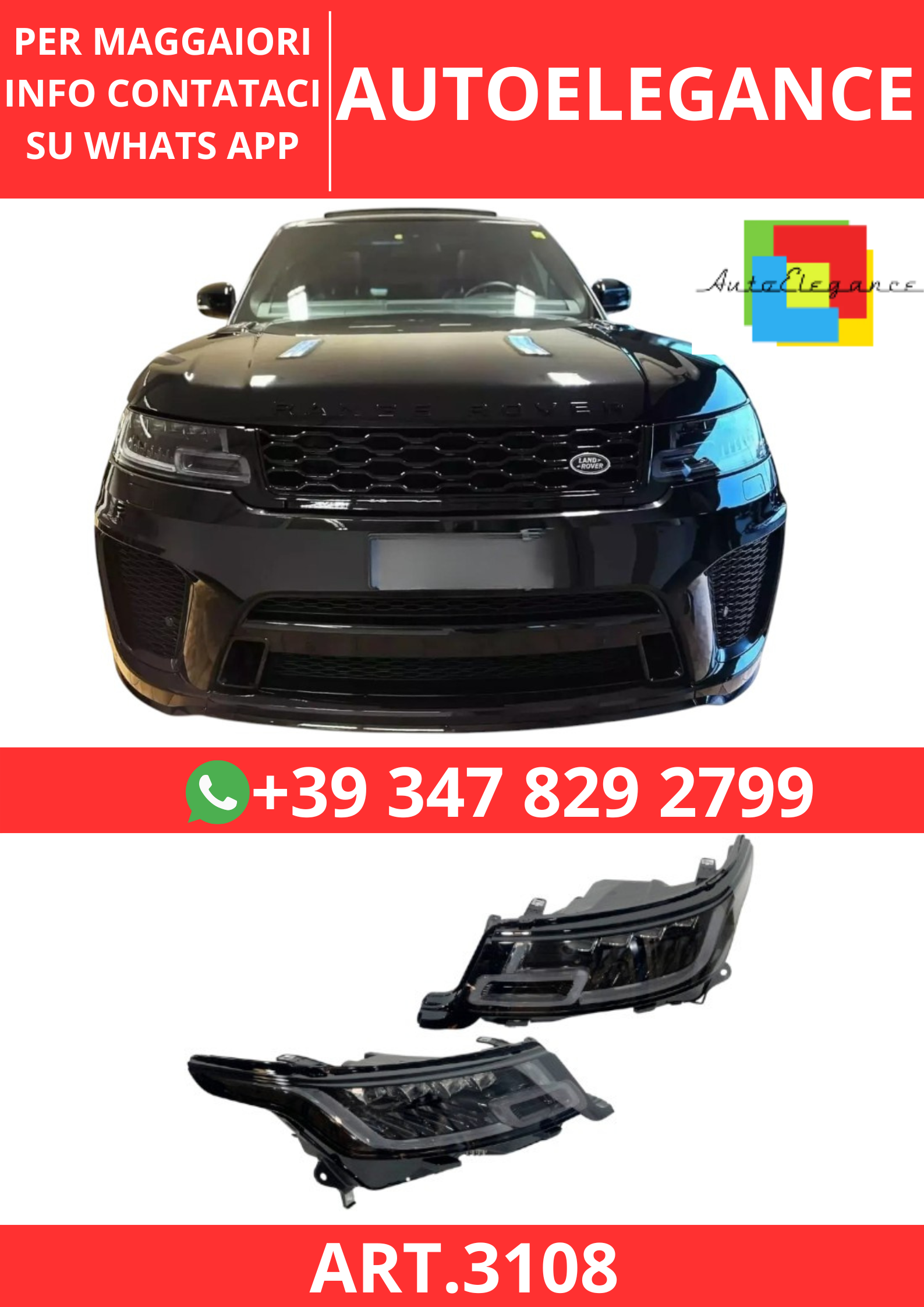 💫ART.3108 FALR007 Fanali Range Rover 2014-2017💫 – AUTOELEGANCERICAMBI