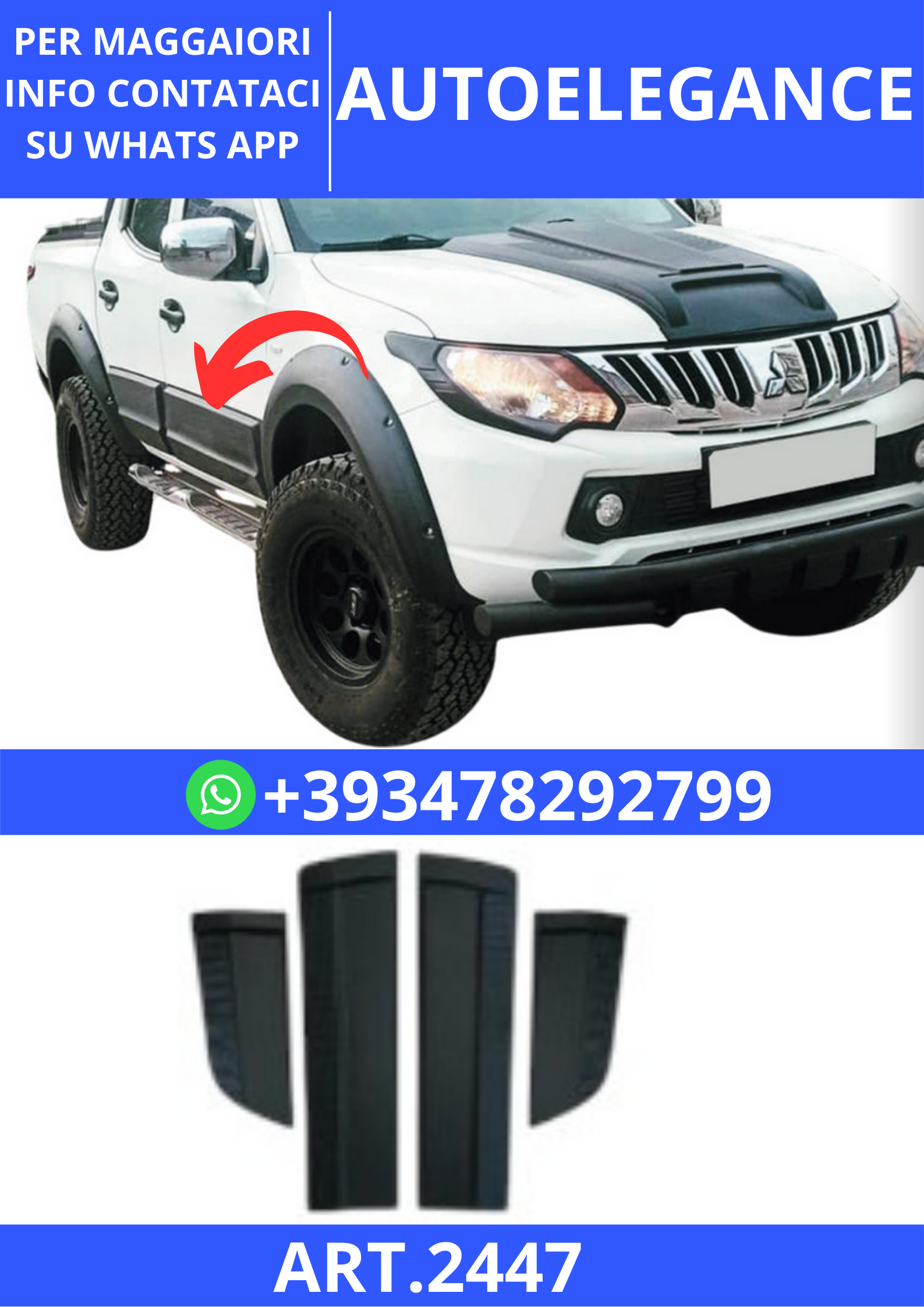 💫ART.2447 PROTEZIONE PORTIERE MITSUBISHI L200 TRITON 2015-2018💫 ...