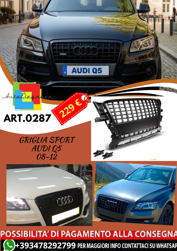 💥ART.0287 GRIGLIA SPORT adatto per AUDI Q5 08-12 LOOK SLINE SQ5💥 ...