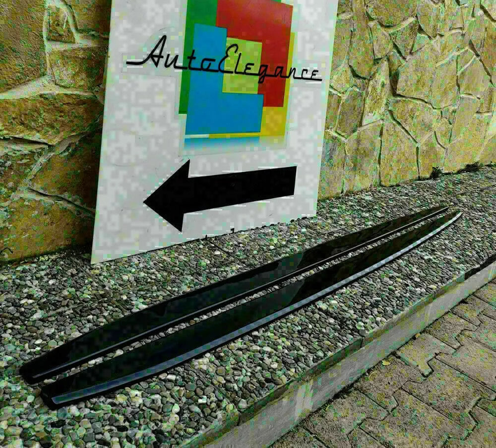 🔥0476 PEUGEOT 207 SPLITTER NERO LUCIDO SOTTO MINIGONNE LATERALI SOTTOP ...